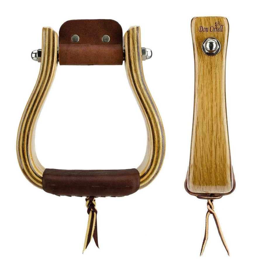 Flat Bottom Stirrups | Custom Wood Stirrups For Western Saddles – Don ...